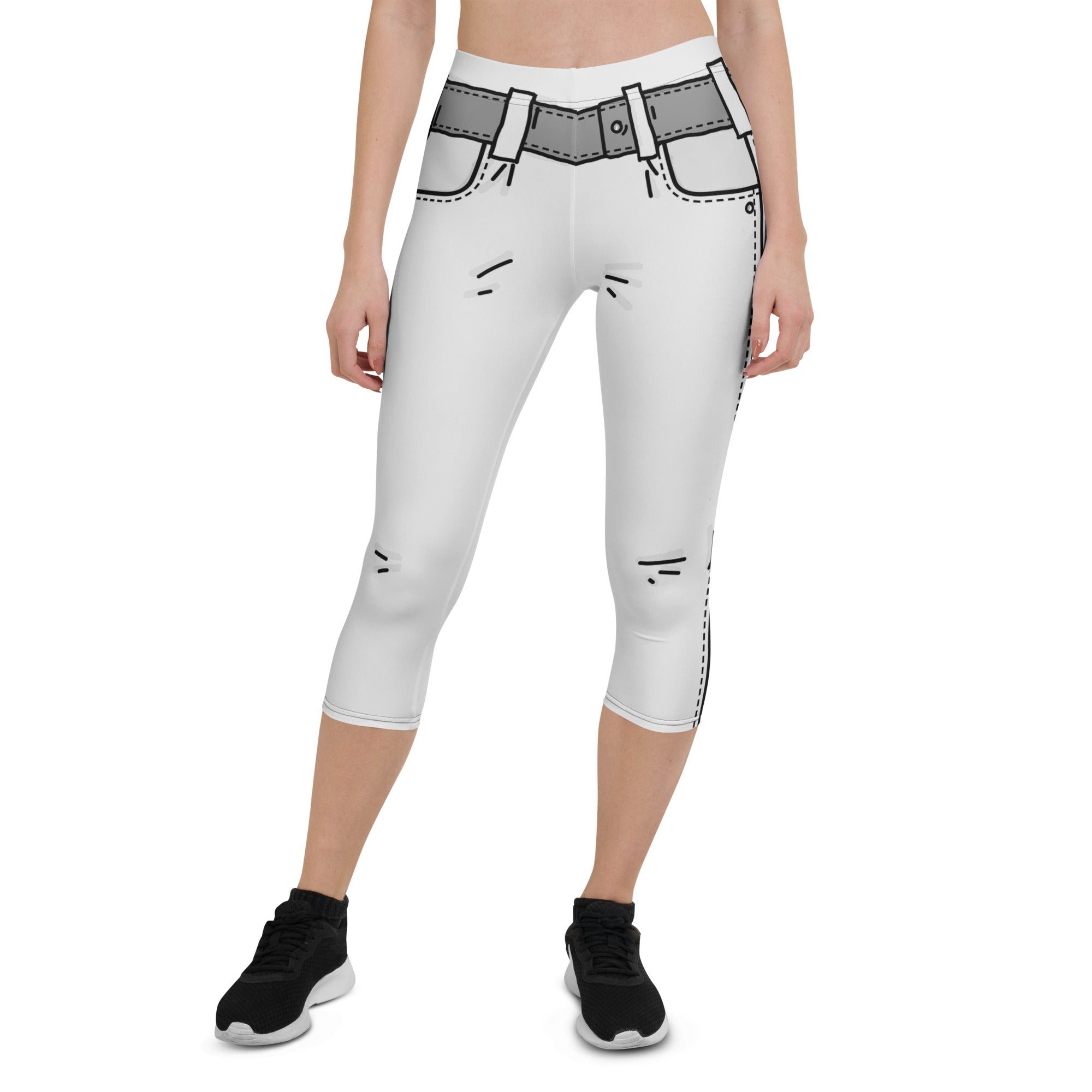 Black & White Cartoonized Capris