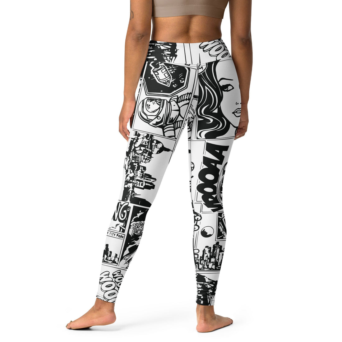 Black & White Comic Book Yoga Leggings