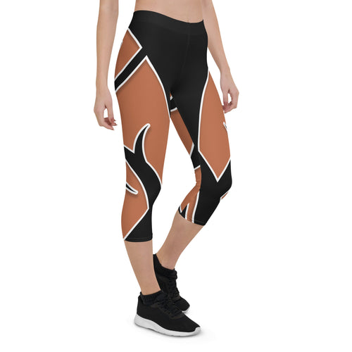 Bold Cut Outs Medium Brown Capris