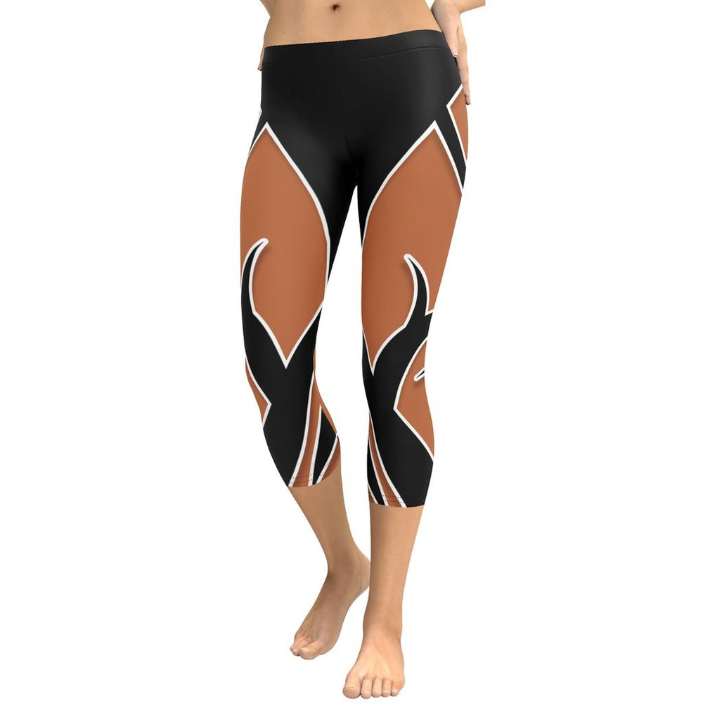 Bold Cut Outs Medium Brown Capris