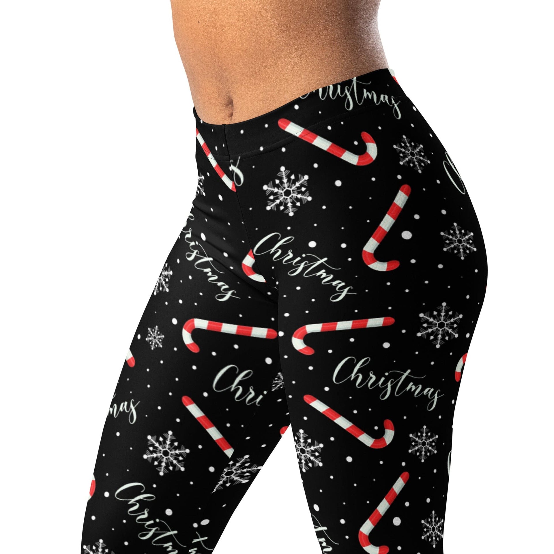 Sweet Style: Candy Cane Leggings for Women | FIERCEPULSE