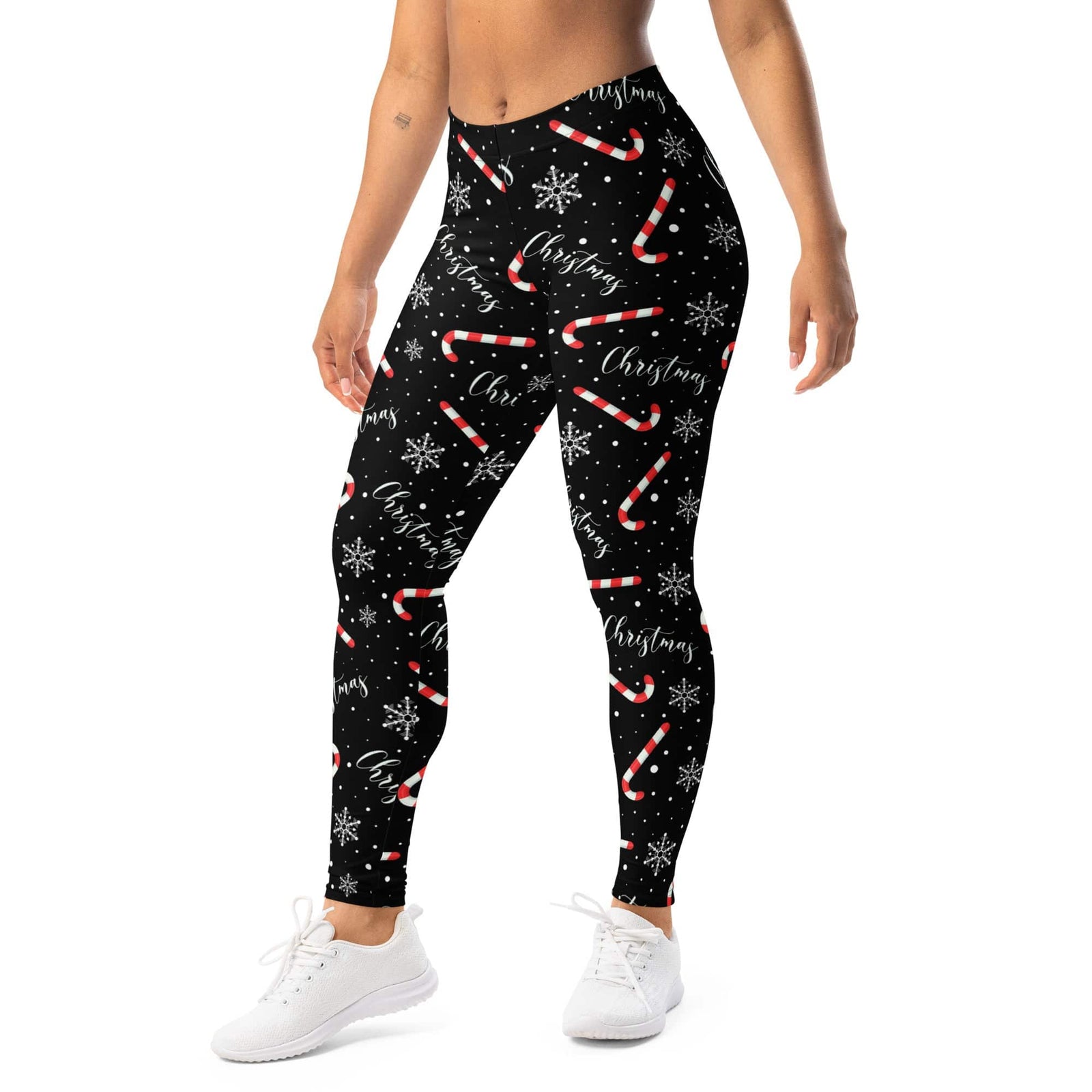 Sweet Style: Candy Cane Leggings for Women | FIERCEPULSE