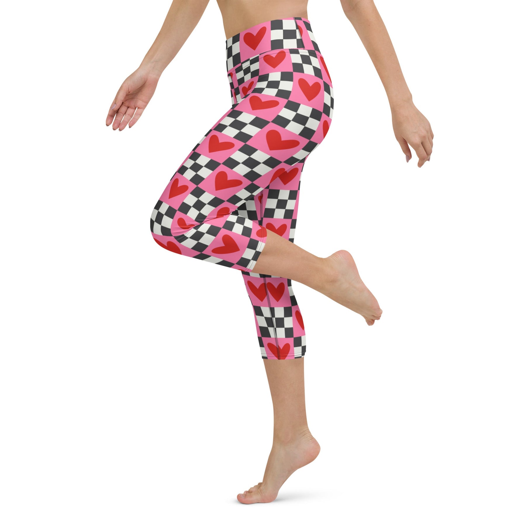 Checkered Romance Yoga Capris