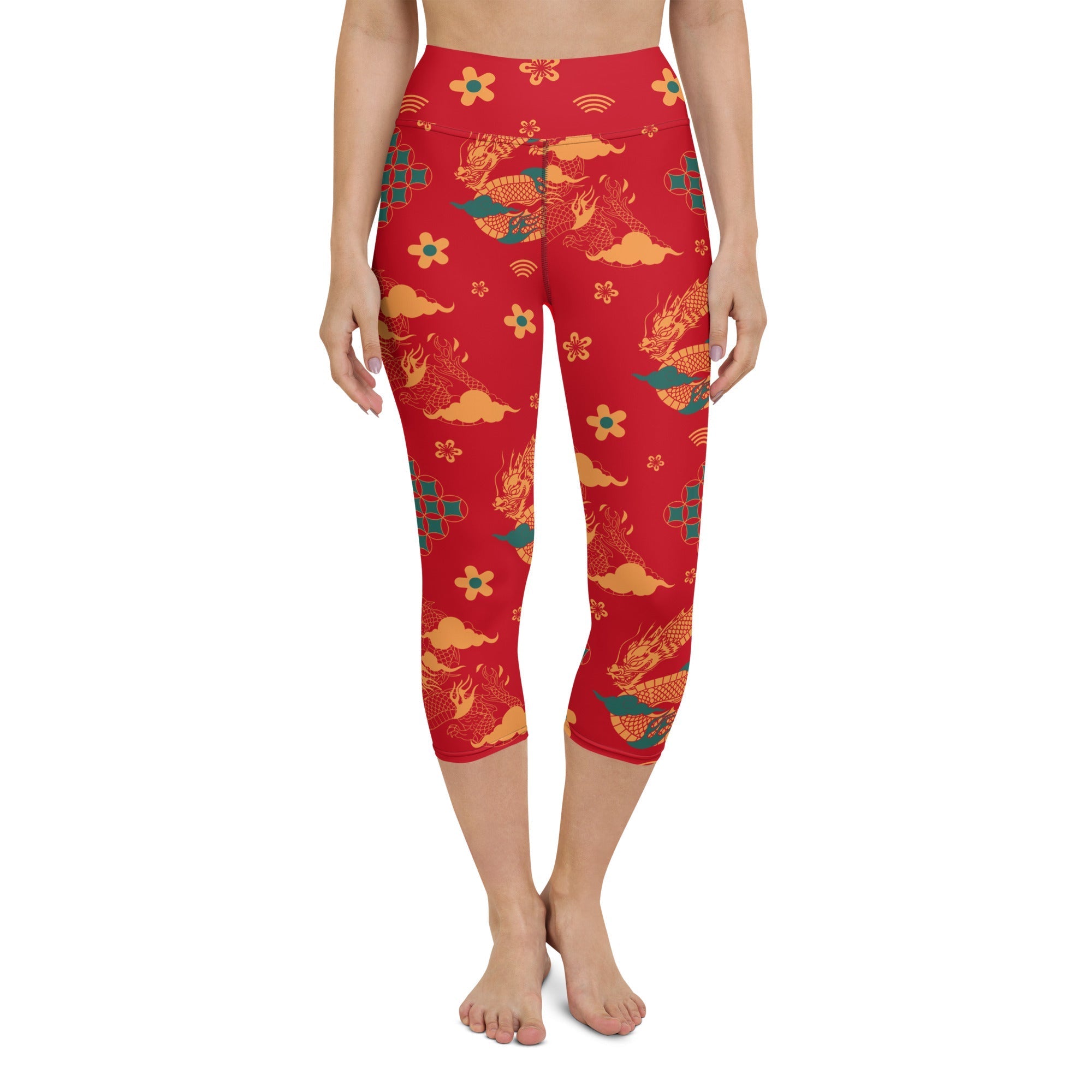 Chinese Dragon Yoga Capris | FIERCEPULSE