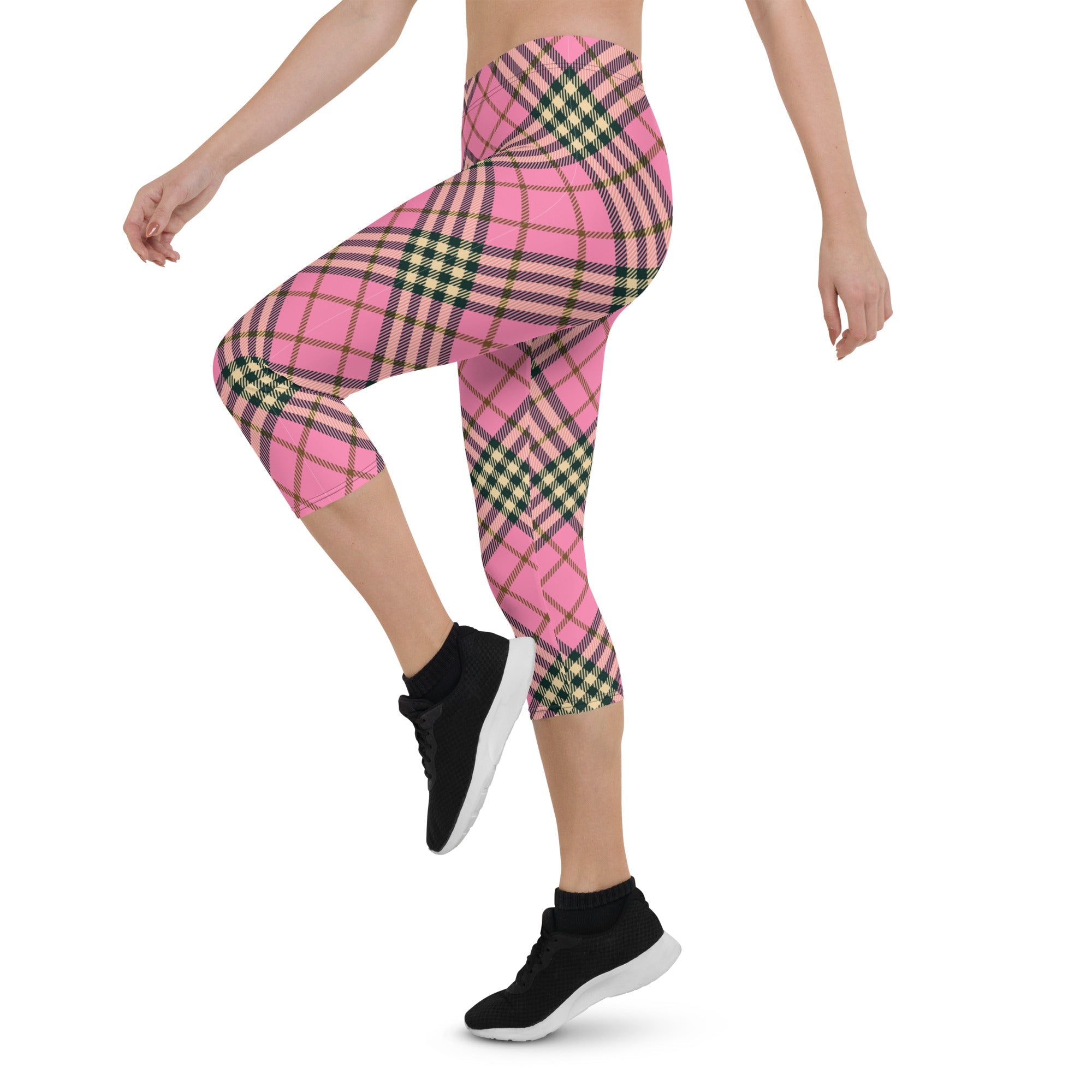 Classy Pink Plaid Capris