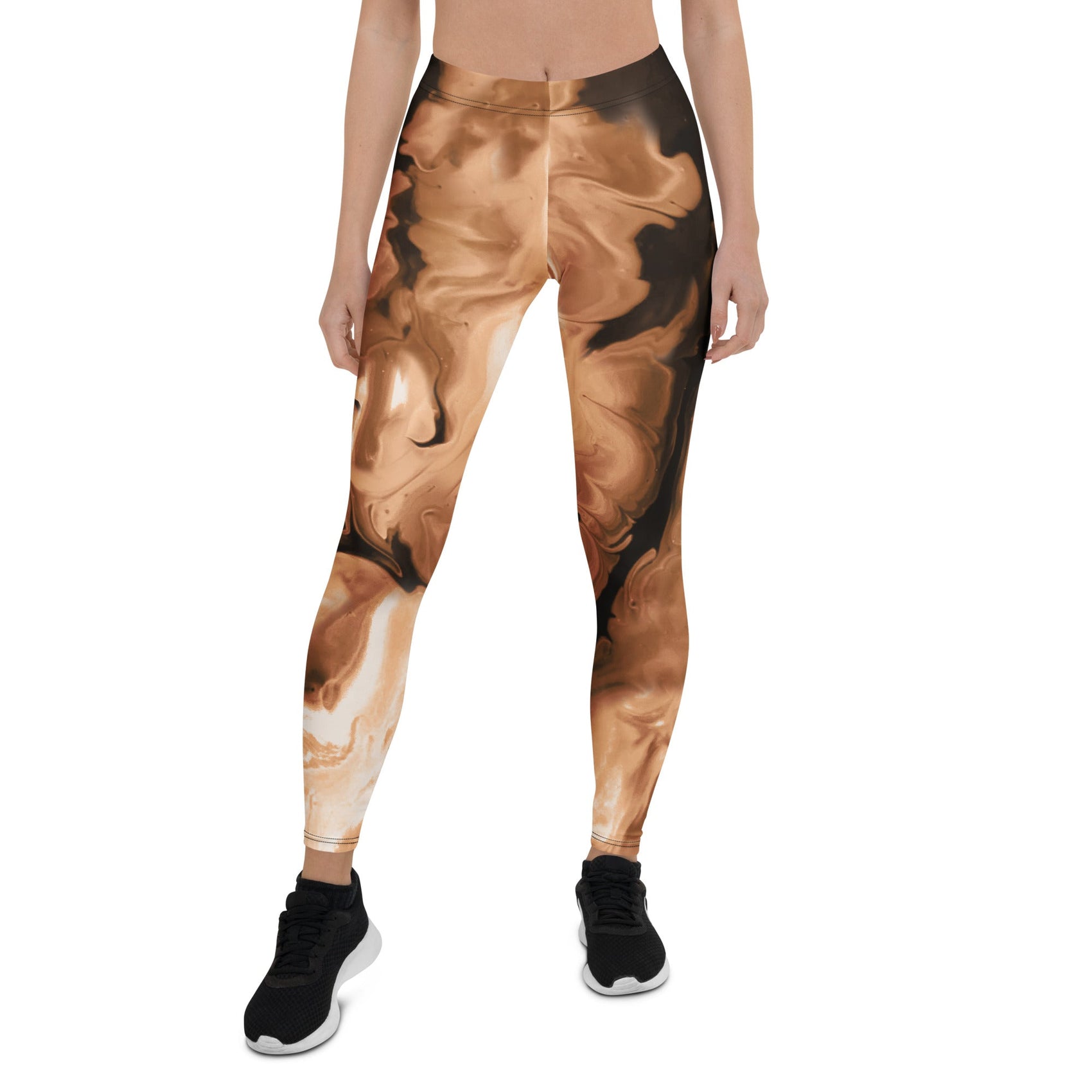 Soft and Stretchy Coffee Essence Print Legging | FIERCEPULSE