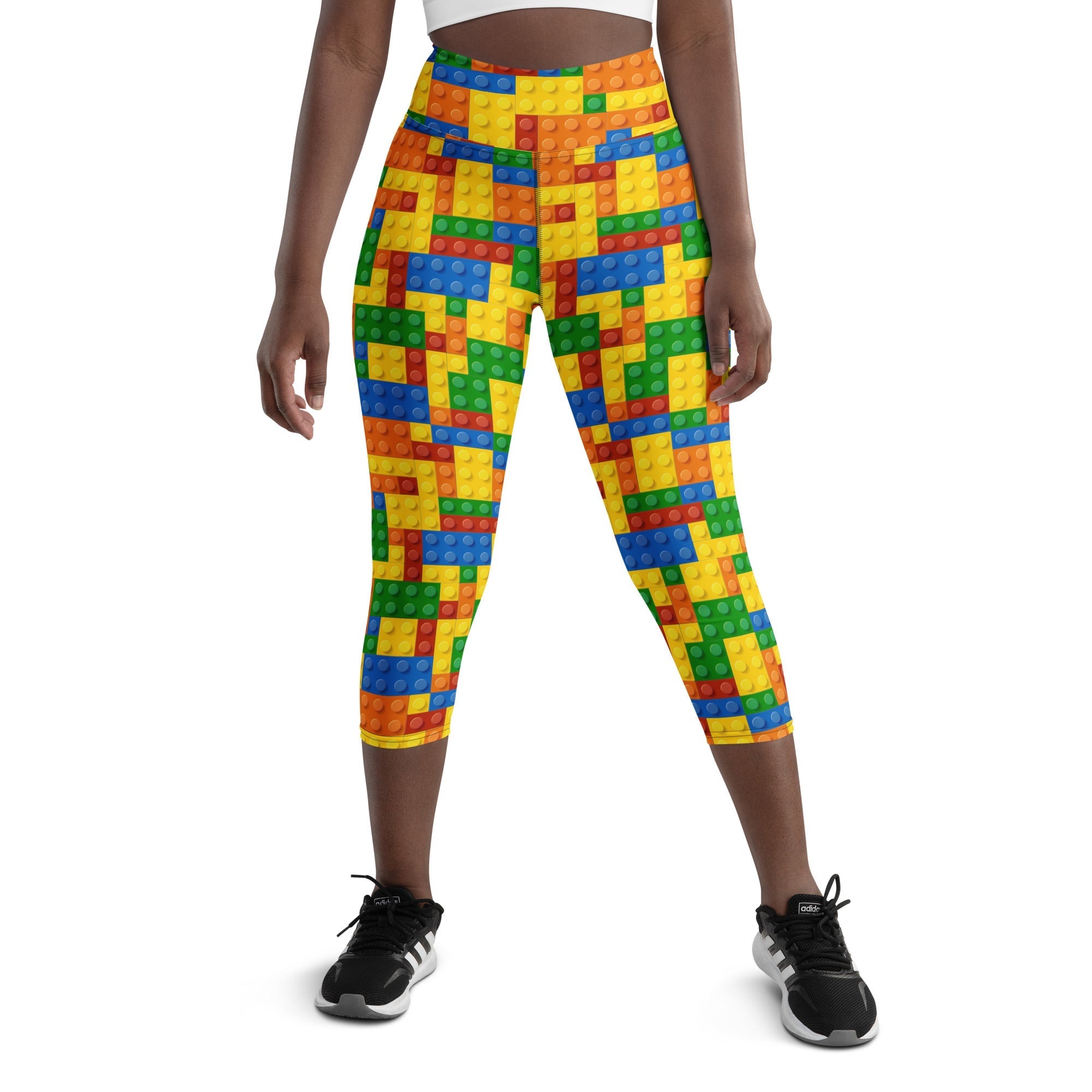 Colorful Blocks Yoga Capris