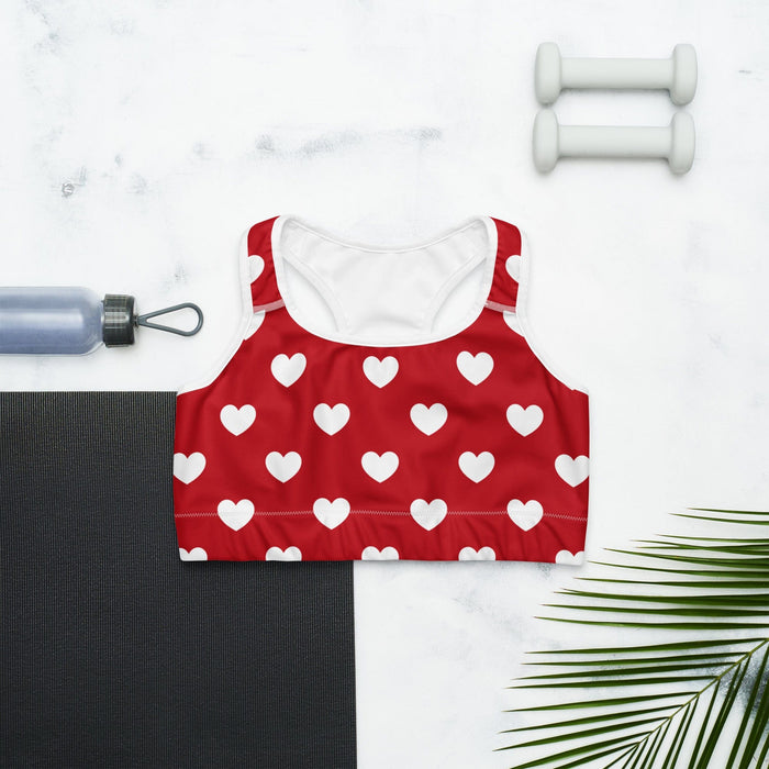 Cupid's Hearts Sports Bra