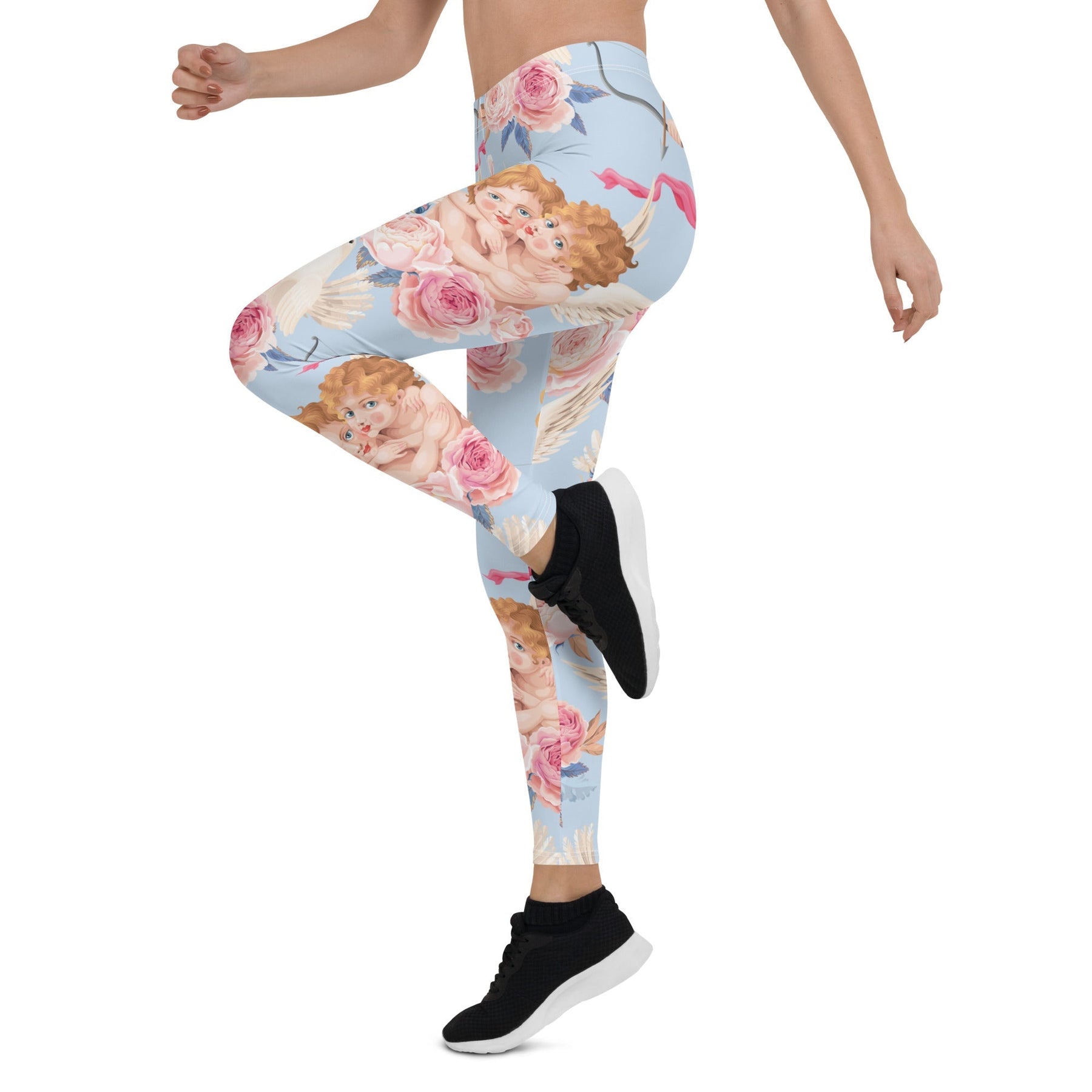 Charming and Cute Cupid Printed Leggings | FIERCEPULSE