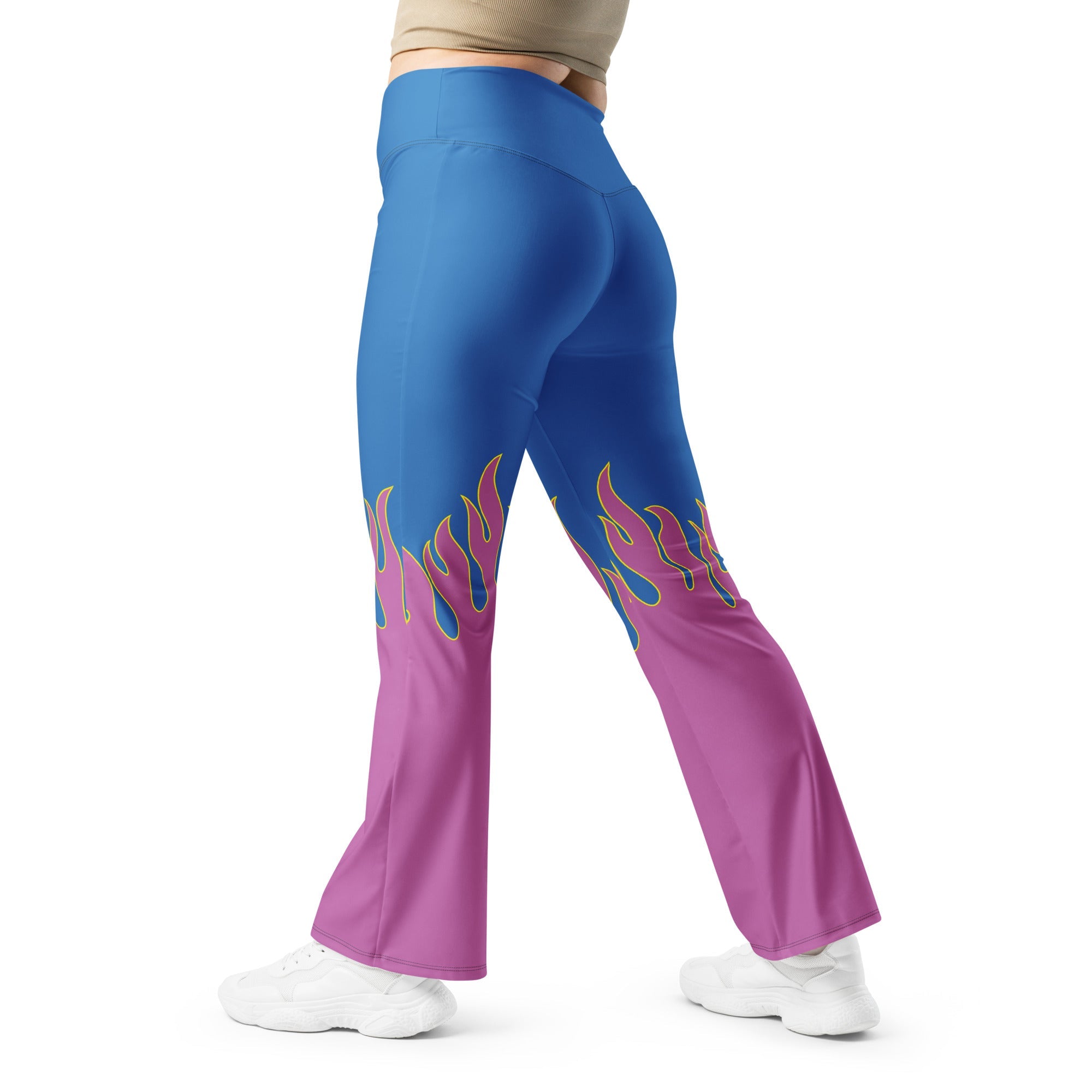 Flame Pop Flare Leggings | FIERCEPULSE