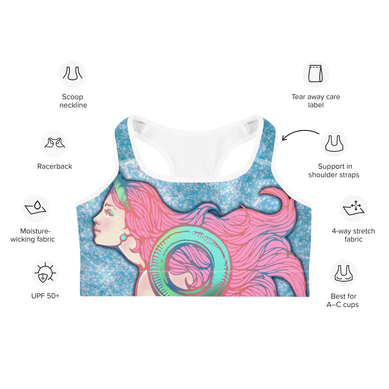 Mermaid Sports Bra | FIERCEPULSE