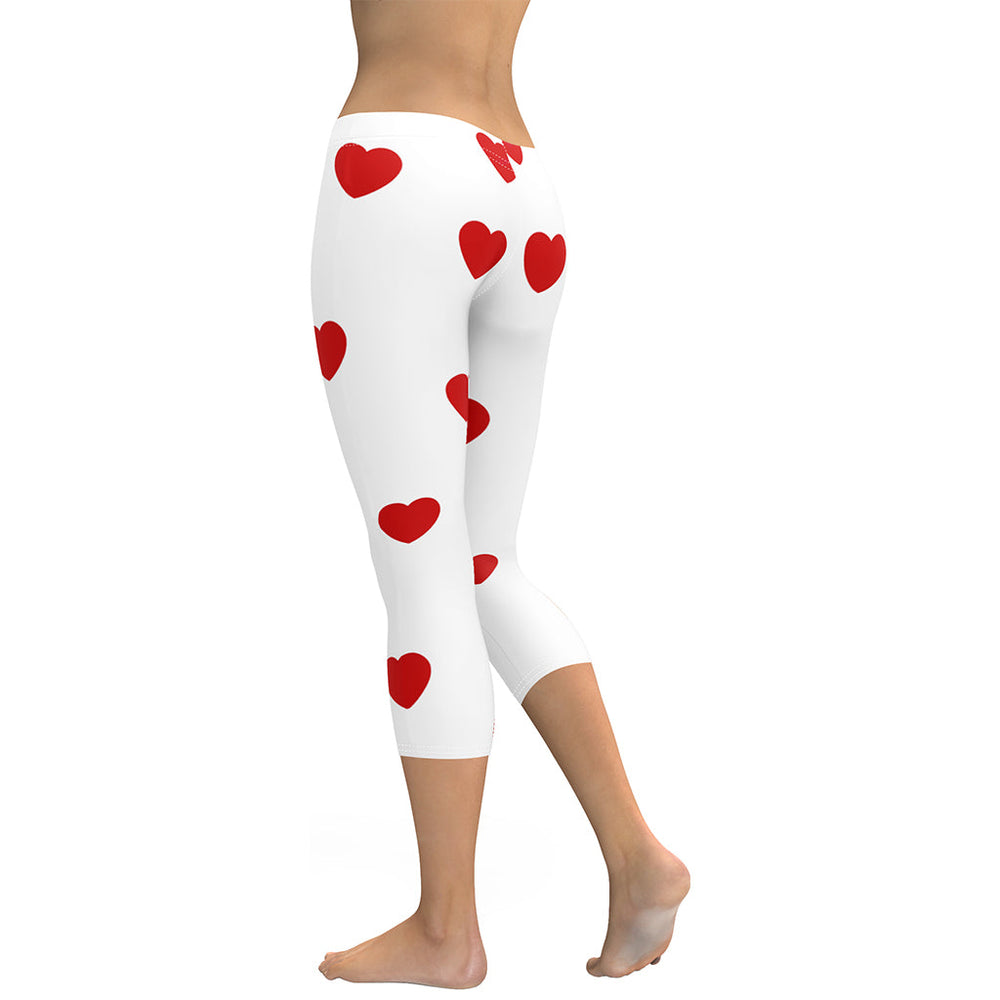 Red Hearts Capris