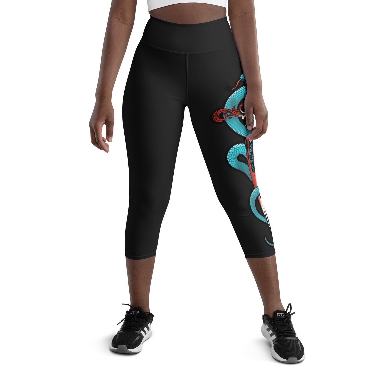 Snake & Sword Yoga Capris | FIERCEPULSE