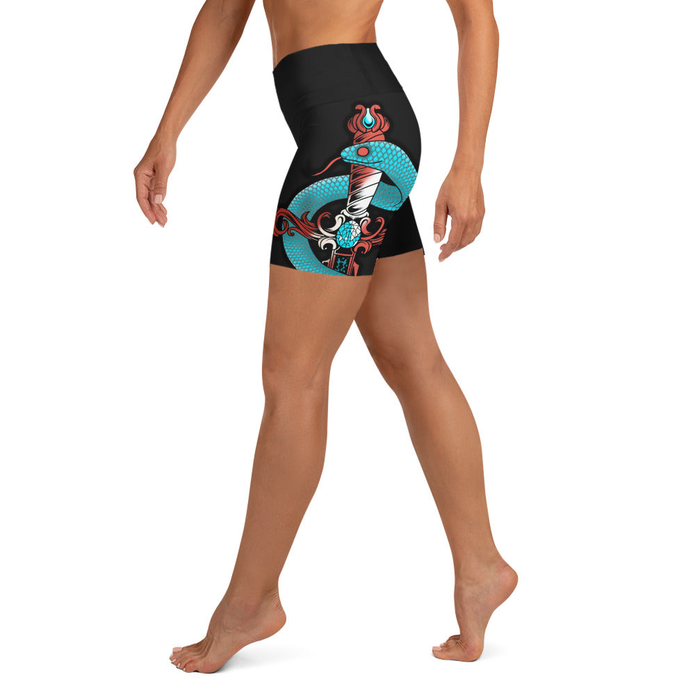 Snake & Sword Yoga Shorts