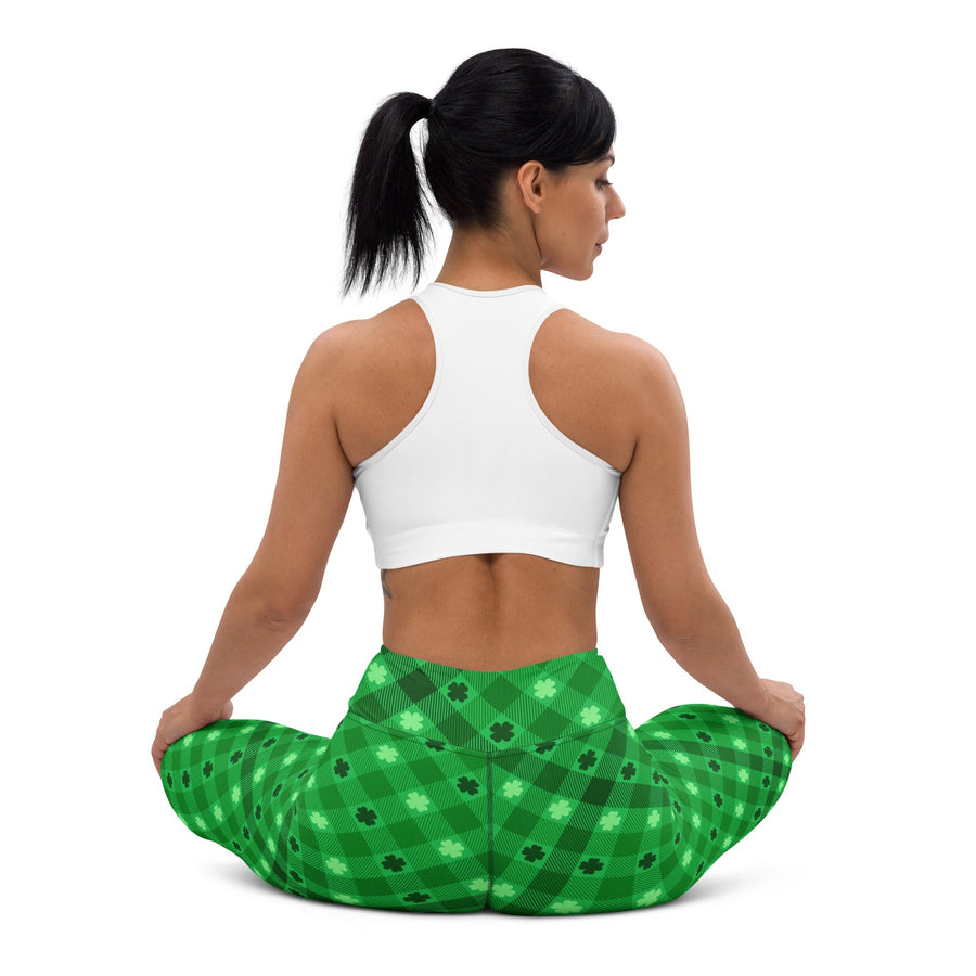 St. Patrick's Day Plaid Yoga Leggings
