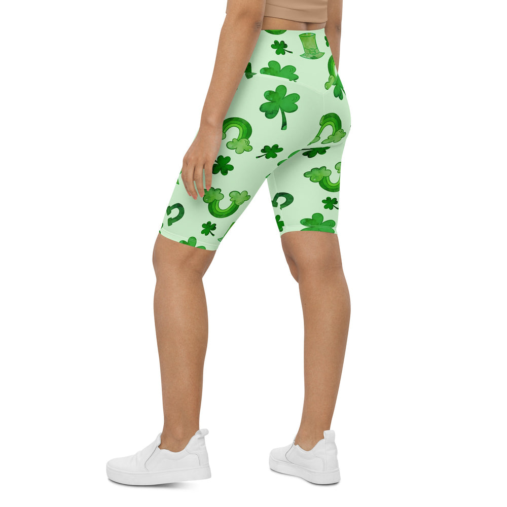 Watercolor St. Patrick's Day Biker Shorts