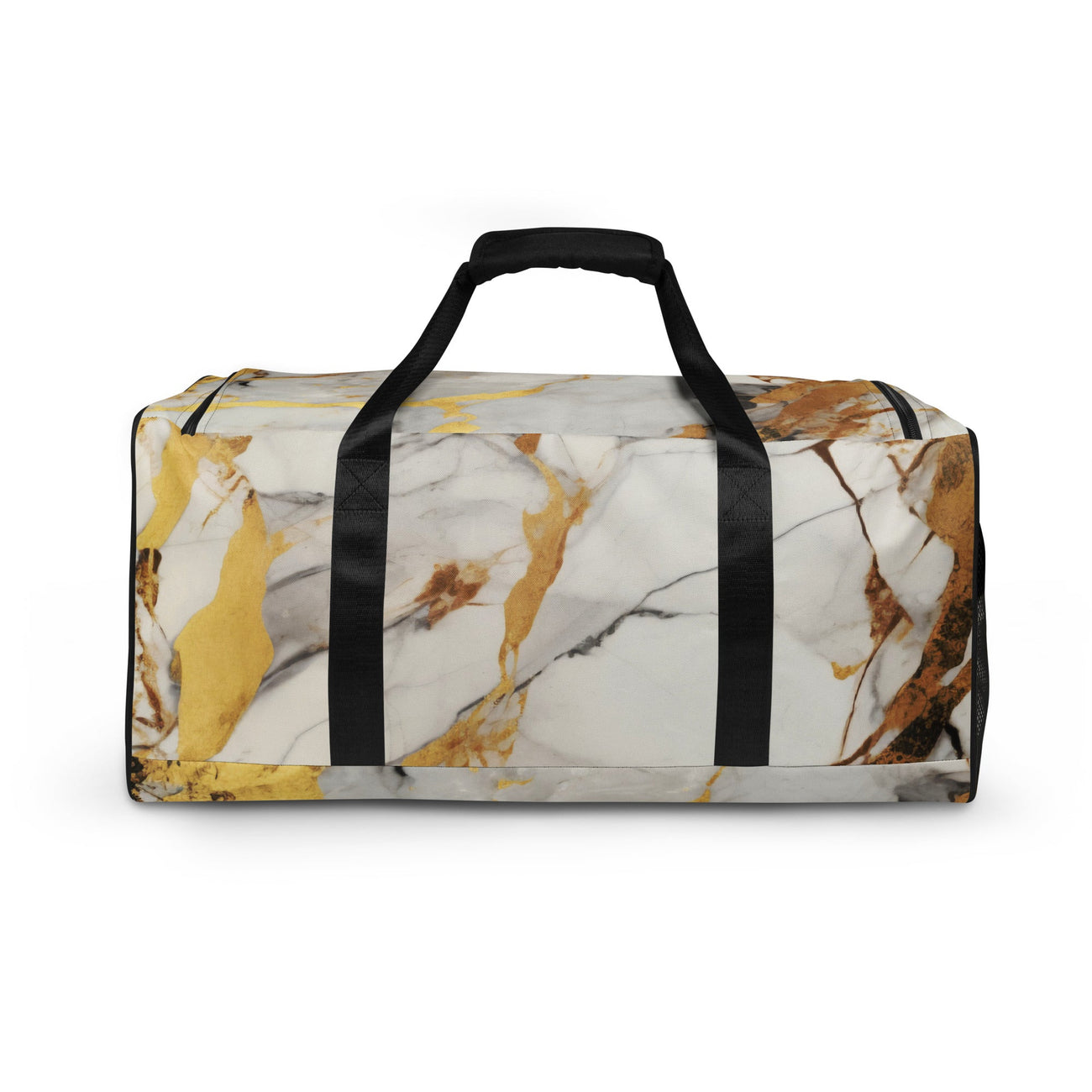 White & Gold Marble Duffle Bag