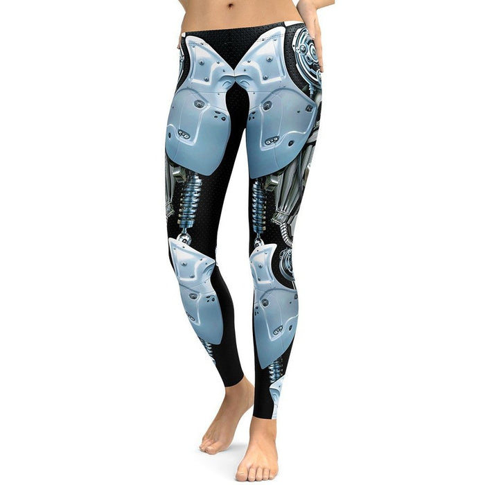 Four-Way Stretchable 3D Robotic Print Leggings | FIERCEPULSE
