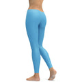 Azure Blue Leggings with Comfortable Waistband | FIERCEPULSE