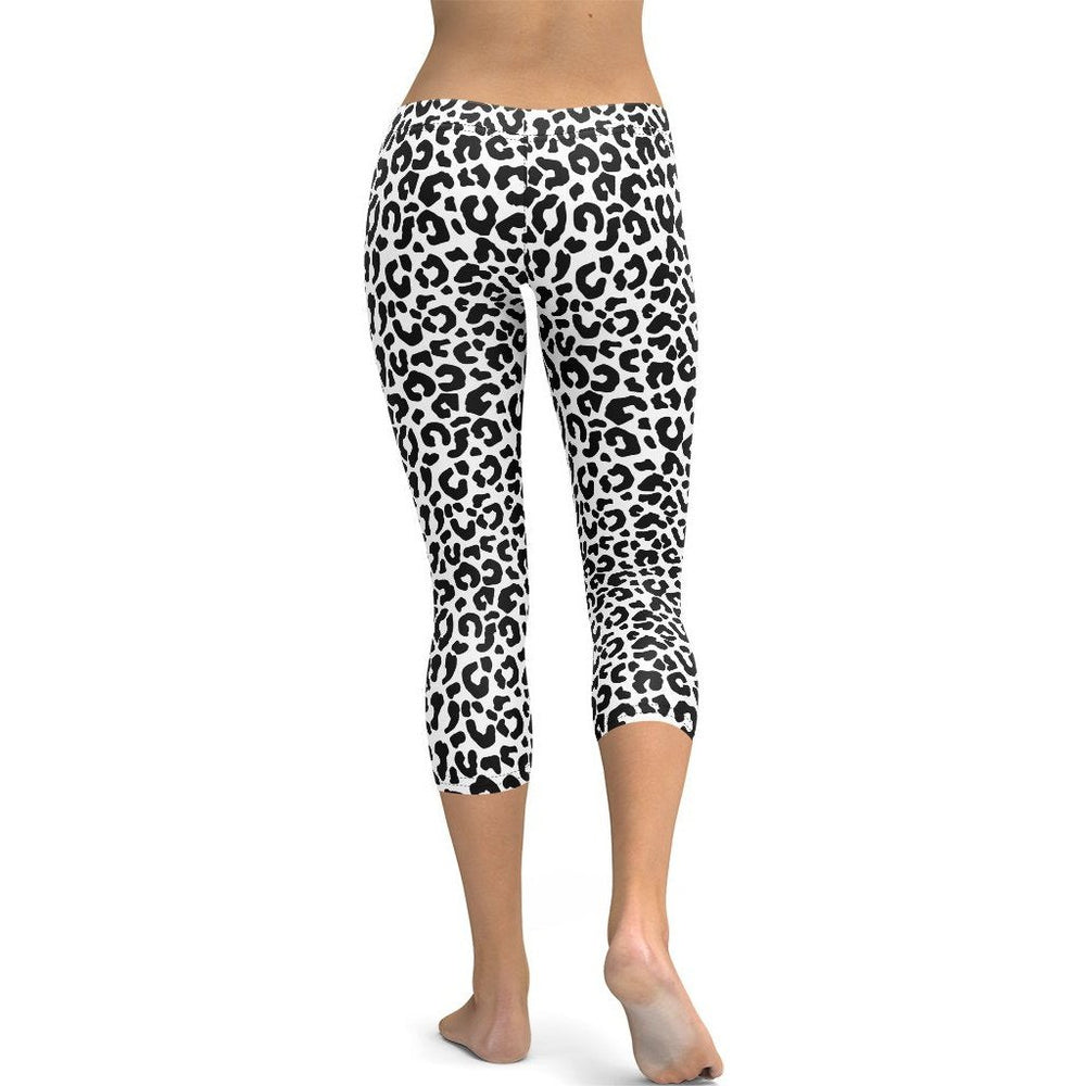 Black & White Leopard Capris