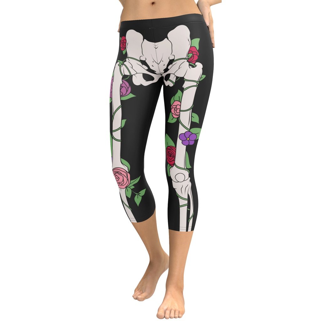 Blooming Skeleton Capris: Women's Halloween Outfits | FIERCEPULSE