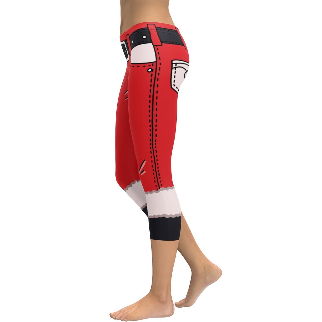 Cartoonized Santa Outfit Capris: Women's Christmas Outfits | FIERCEPULSE