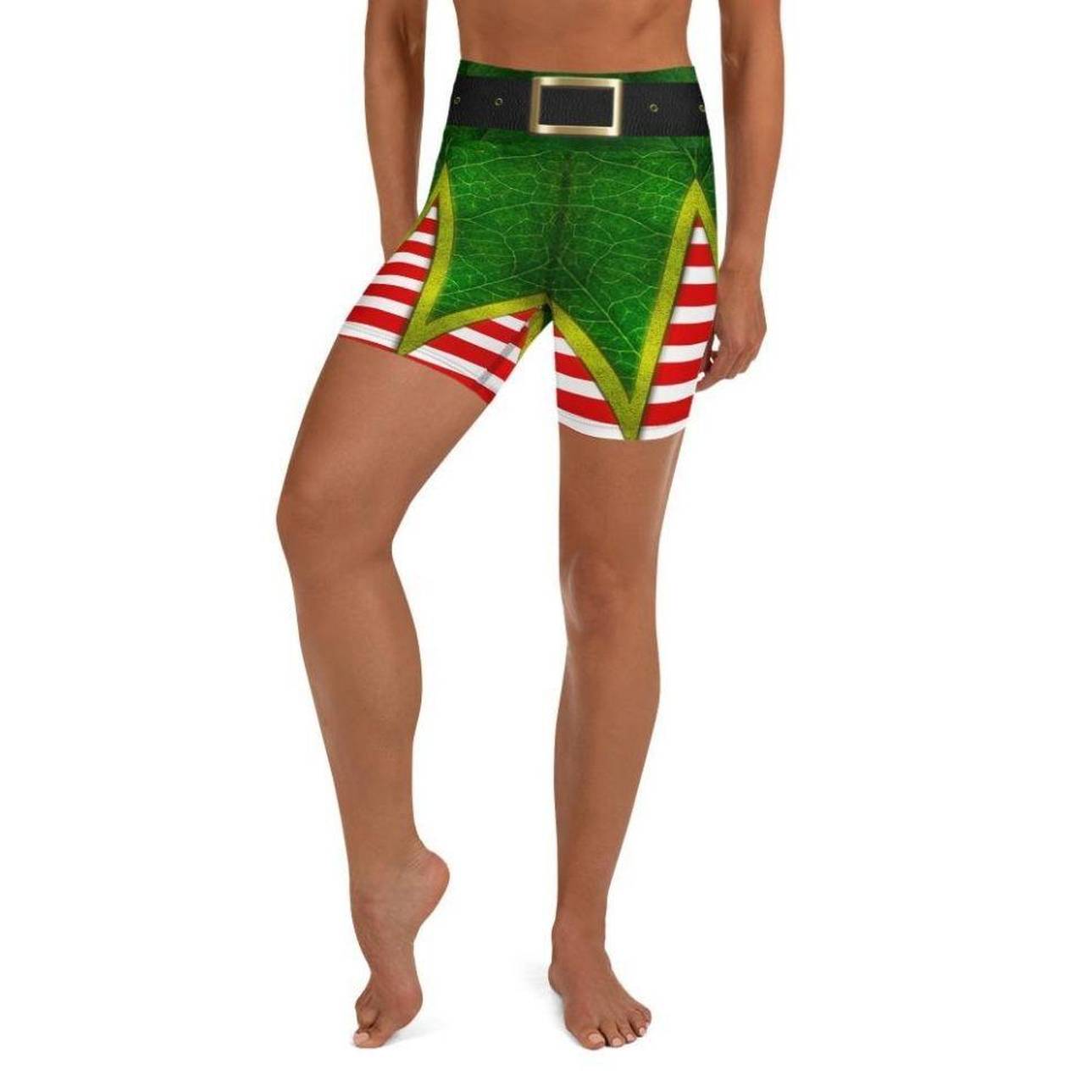 Christmas Elf Yoga Shorts