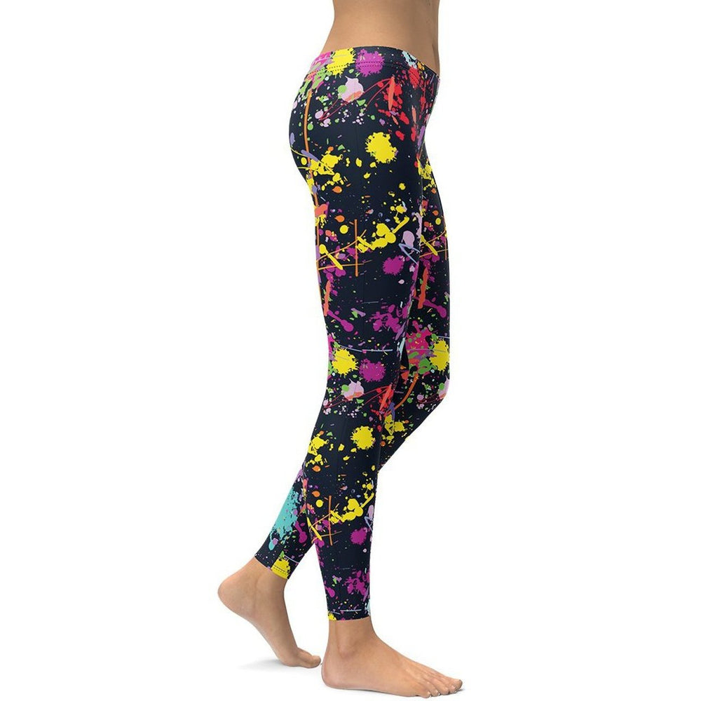 Bold and Colorful Abstract Printed Leggings | FIERCEPULSE