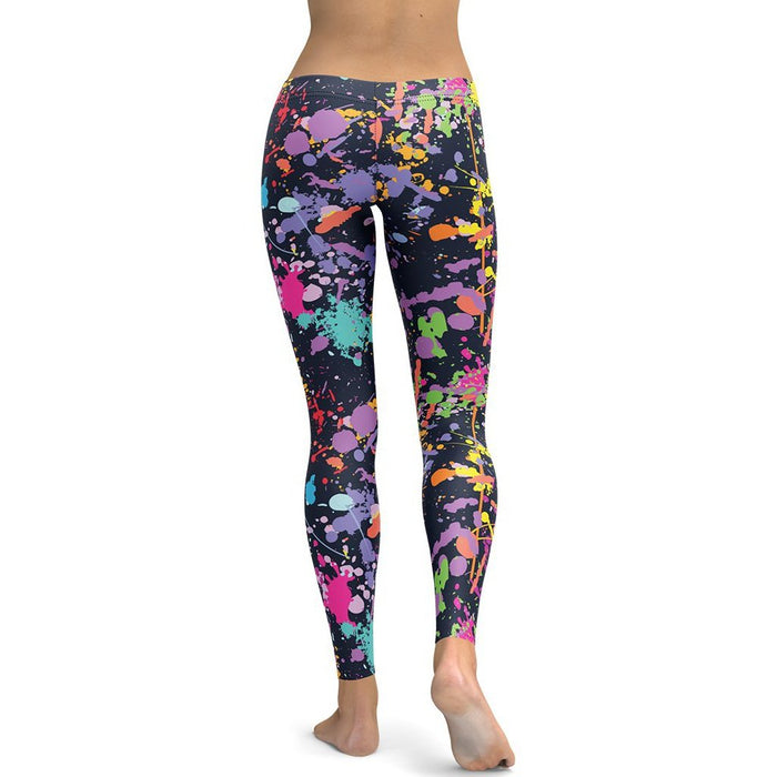 Bold and Colorful Abstract Printed Leggings | FIERCEPULSE