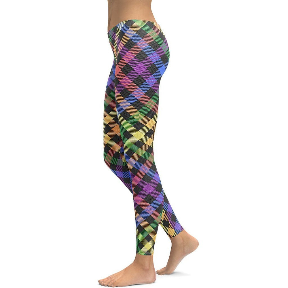 Adorable and Colorful Plaid Leggings | FIERCEPULSE