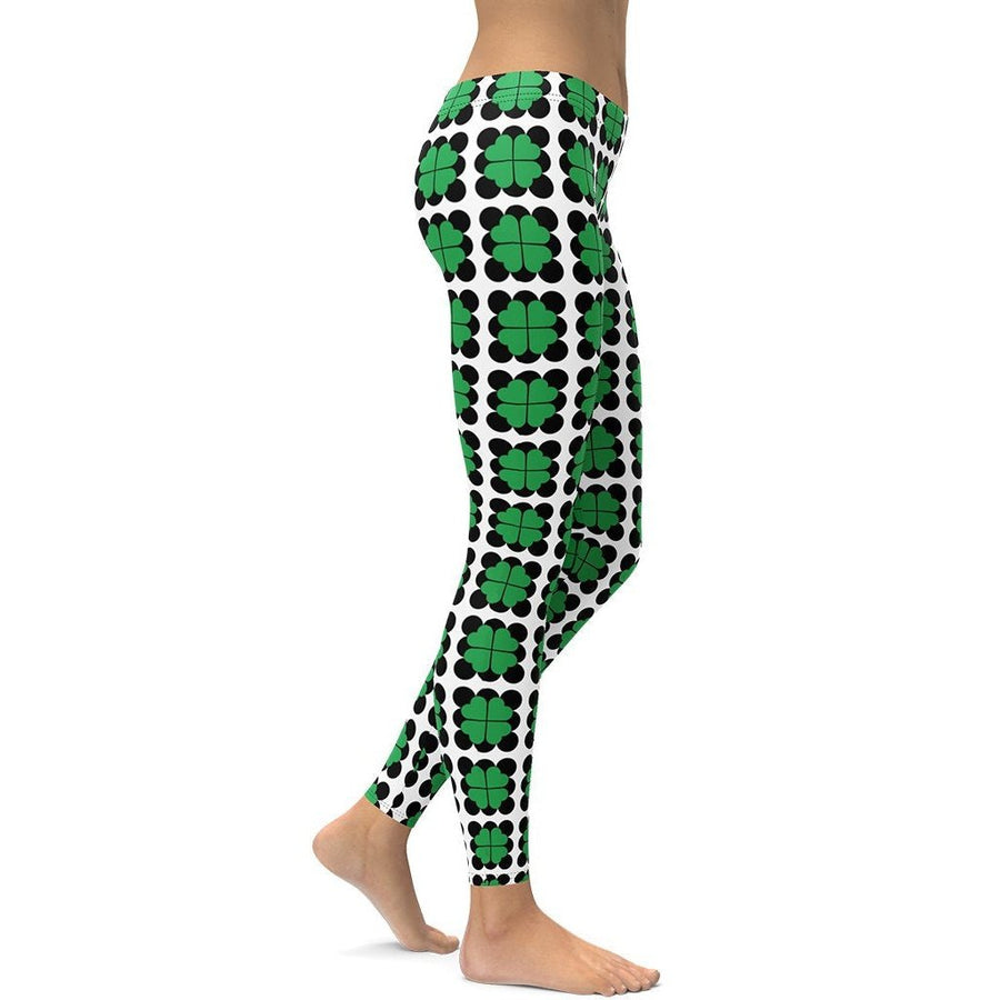 Cool Shamrock Pattern Leggings
