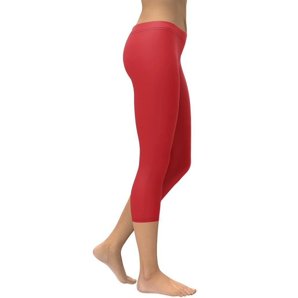 Crimson Red Capris