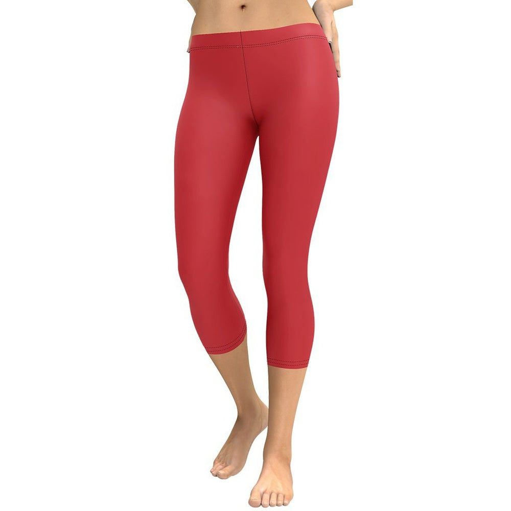 Crimson Red Capris