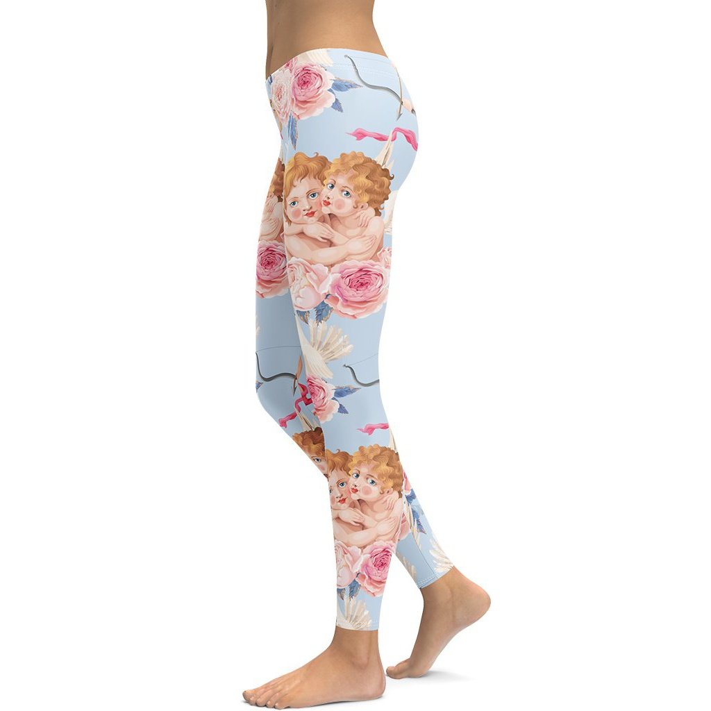 Charming and Cute Cupid Printed Leggings | FIERCEPULSE
