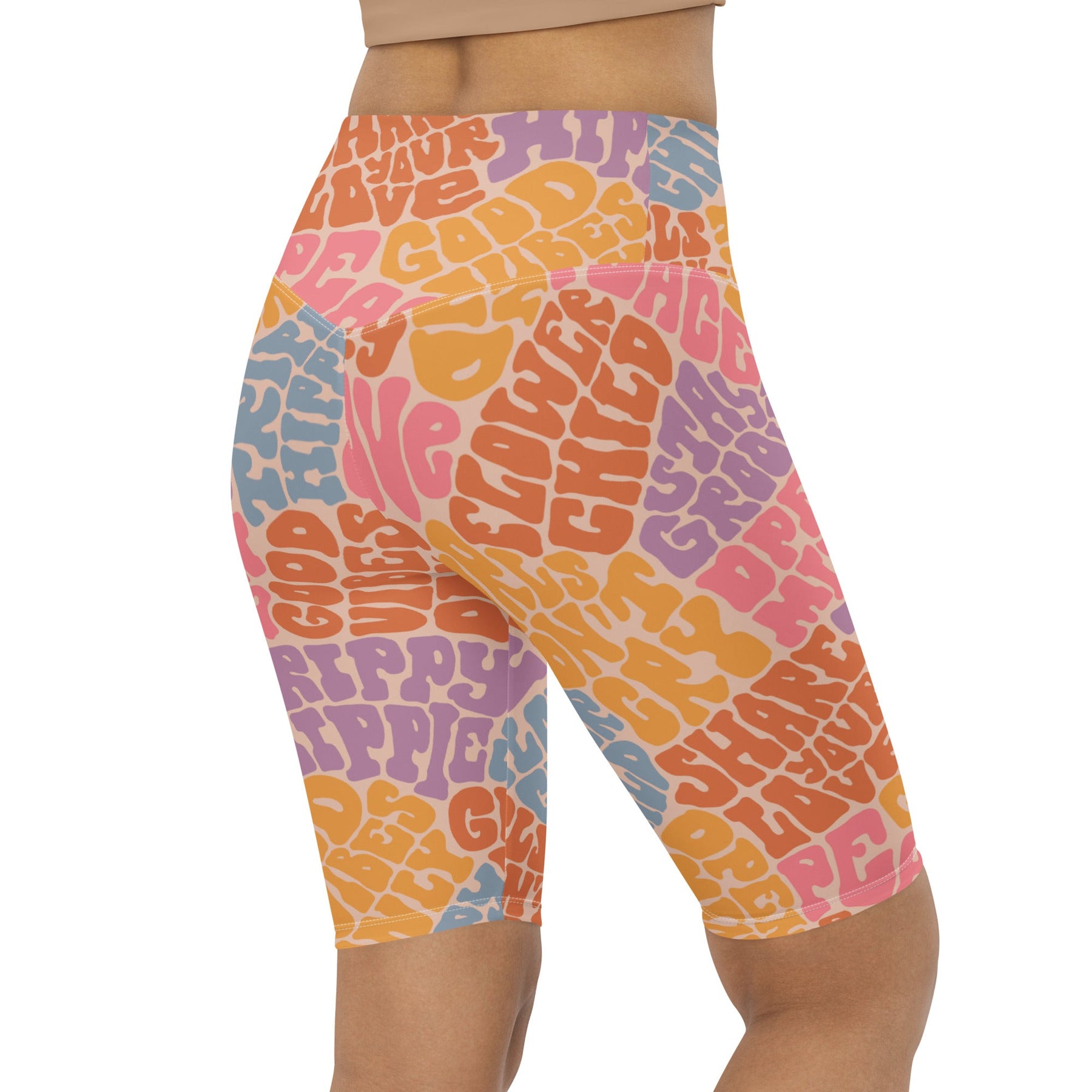 Groovy Hippie Biker Shorts