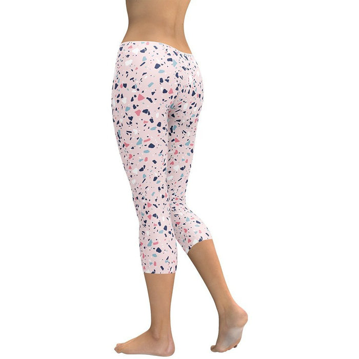 Pink Terrazzo Marble Capris