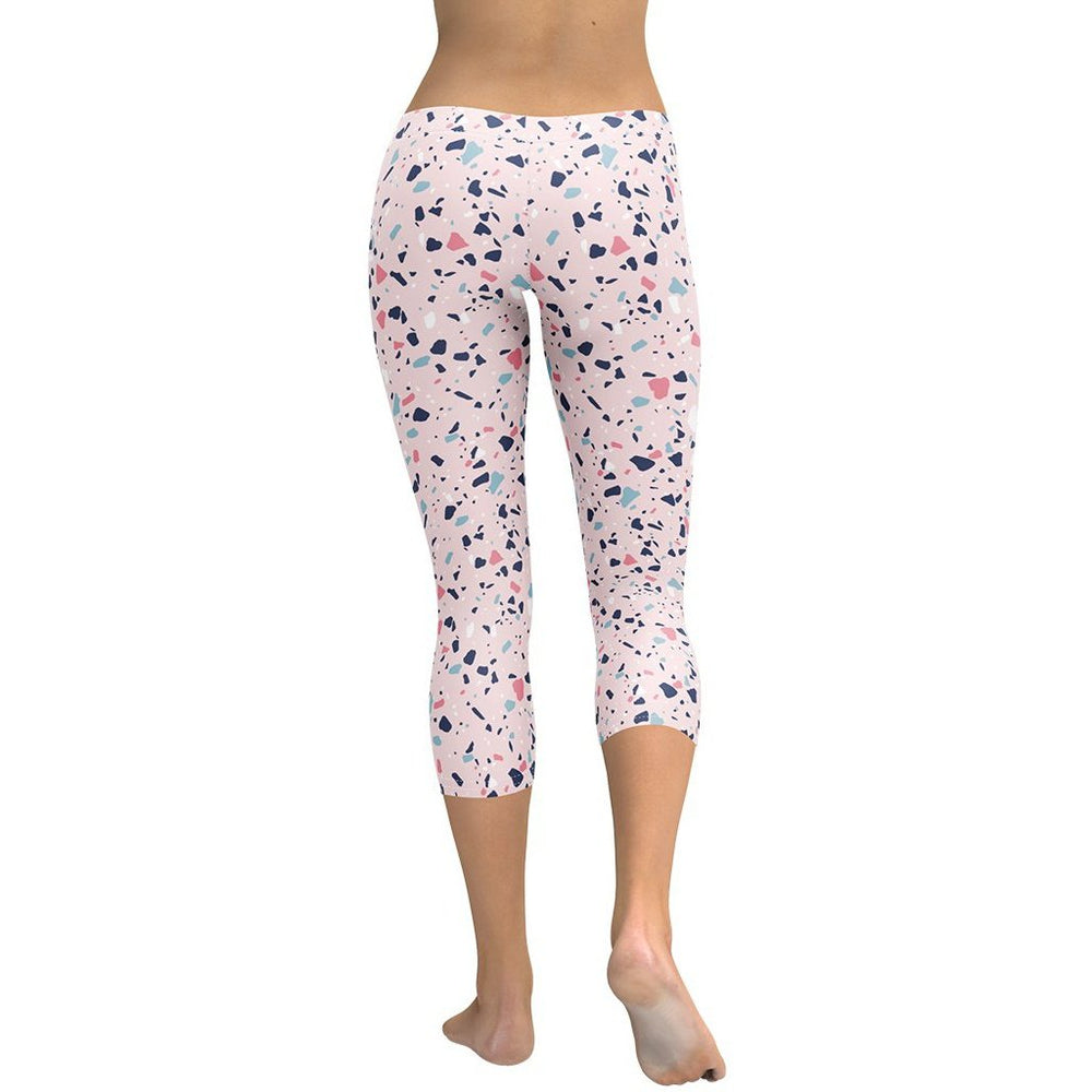 Pink Terrazzo Marble Capris
